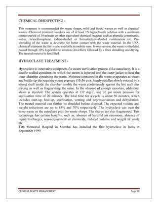 Clinical Waste Management | DOCX