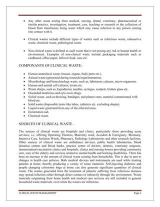 Clinical Waste Management | DOCX