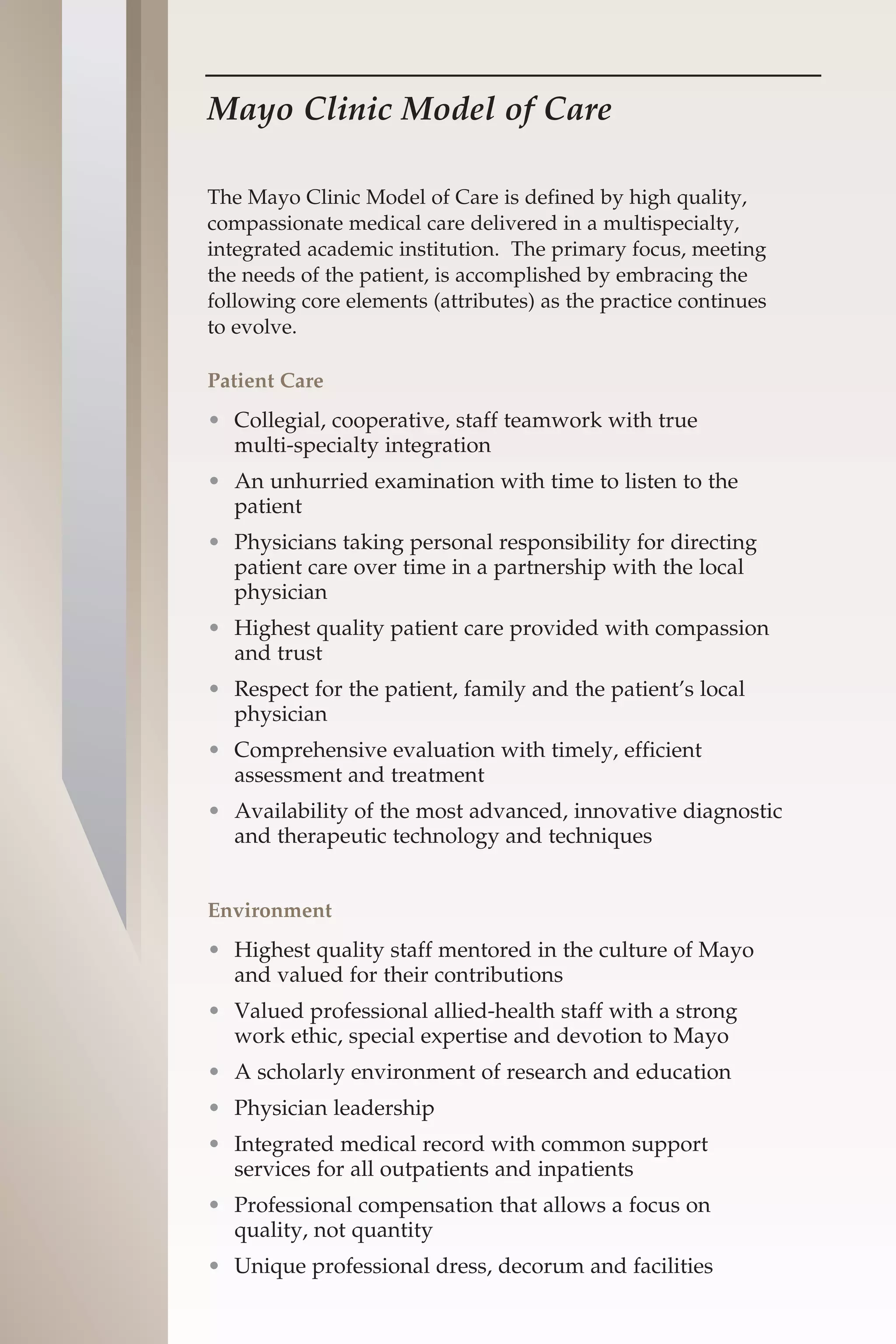 Clinica mayo modelo de salud | PDF