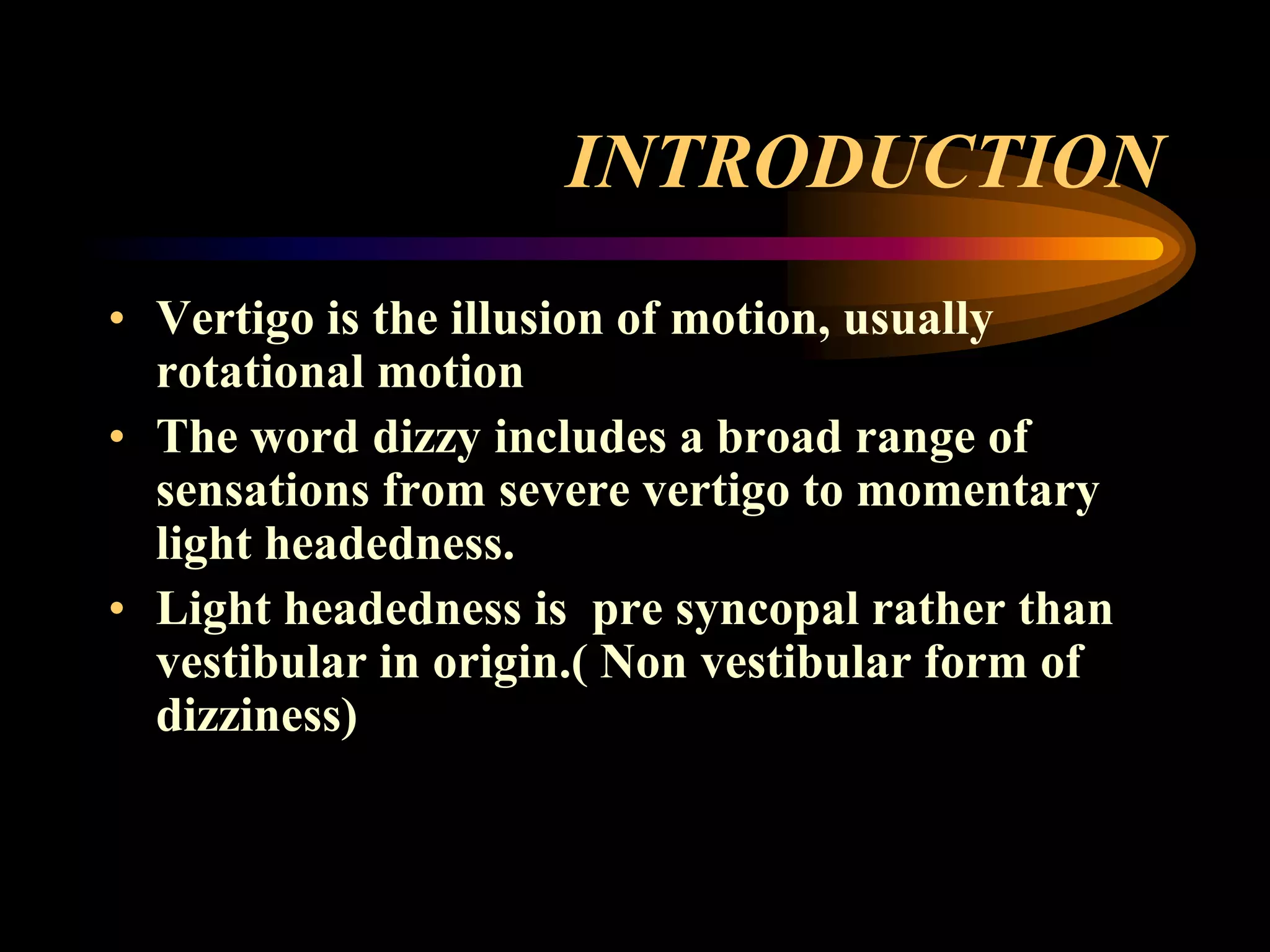 Clinic based management of vertigo. | PPT