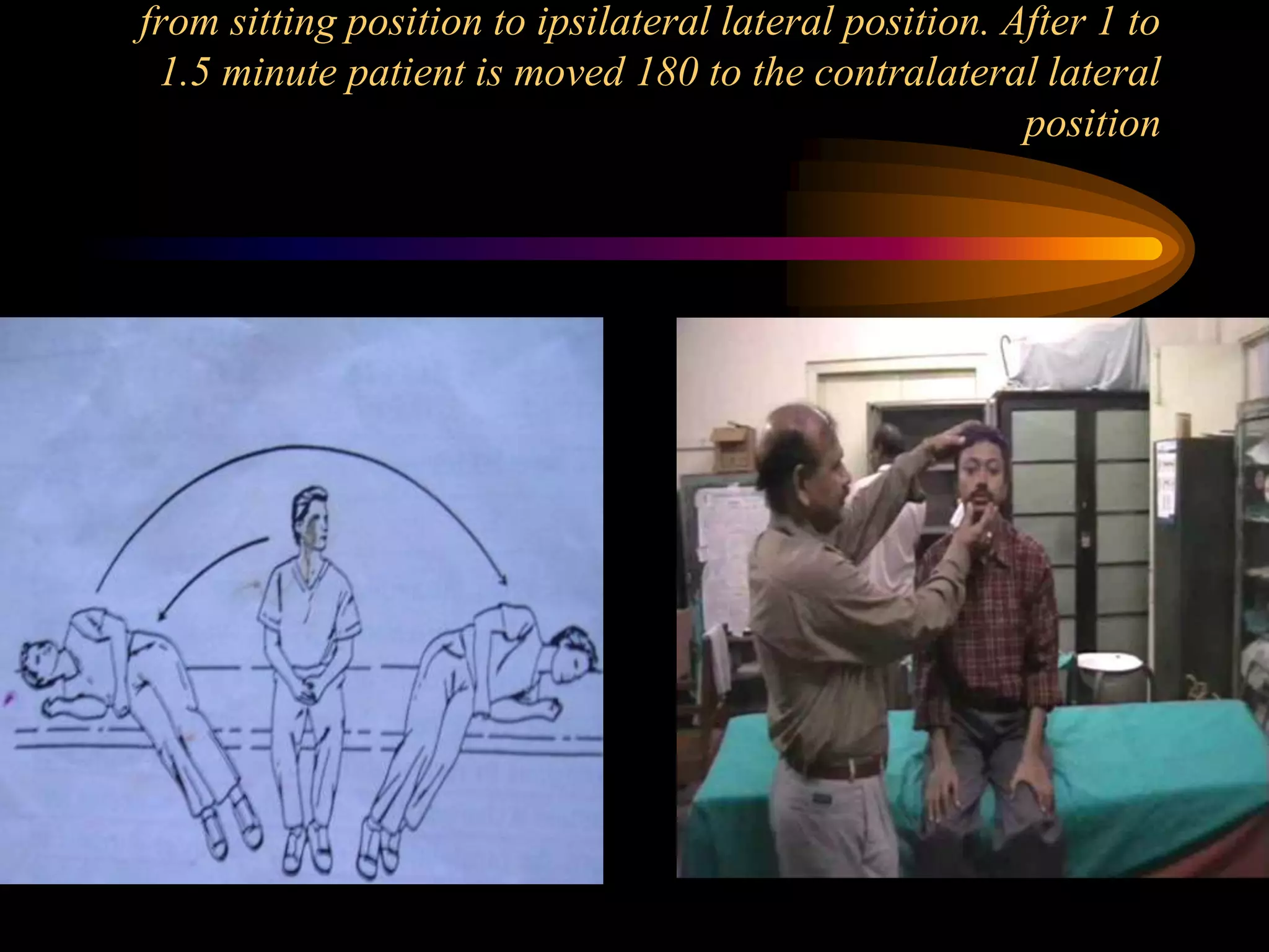 Clinic based management of vertigo. | PPT