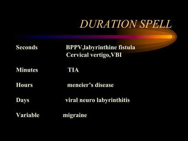 Clinic based management of vertigo. | PPT