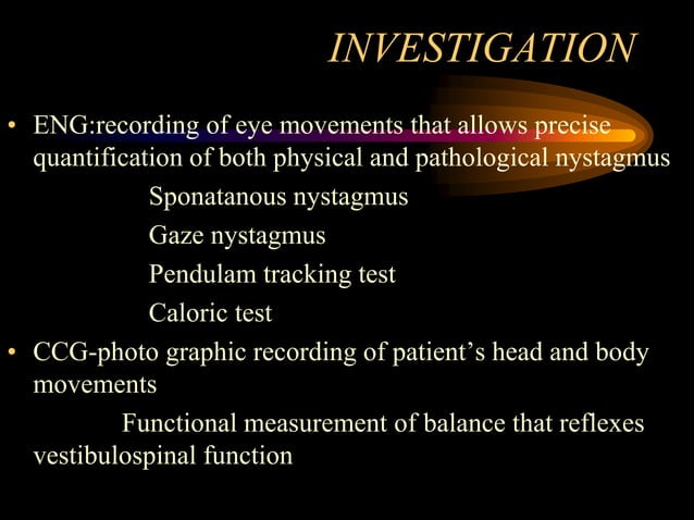 Clinic based management of vertigo. | PPT