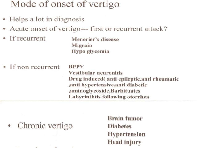 Clinic based management of vertigo. | PPT