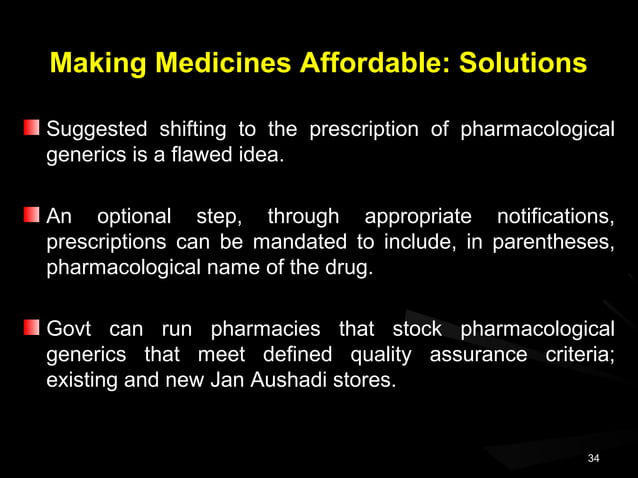 Clinician view point on prescribing Generic Medicine | PPT ...