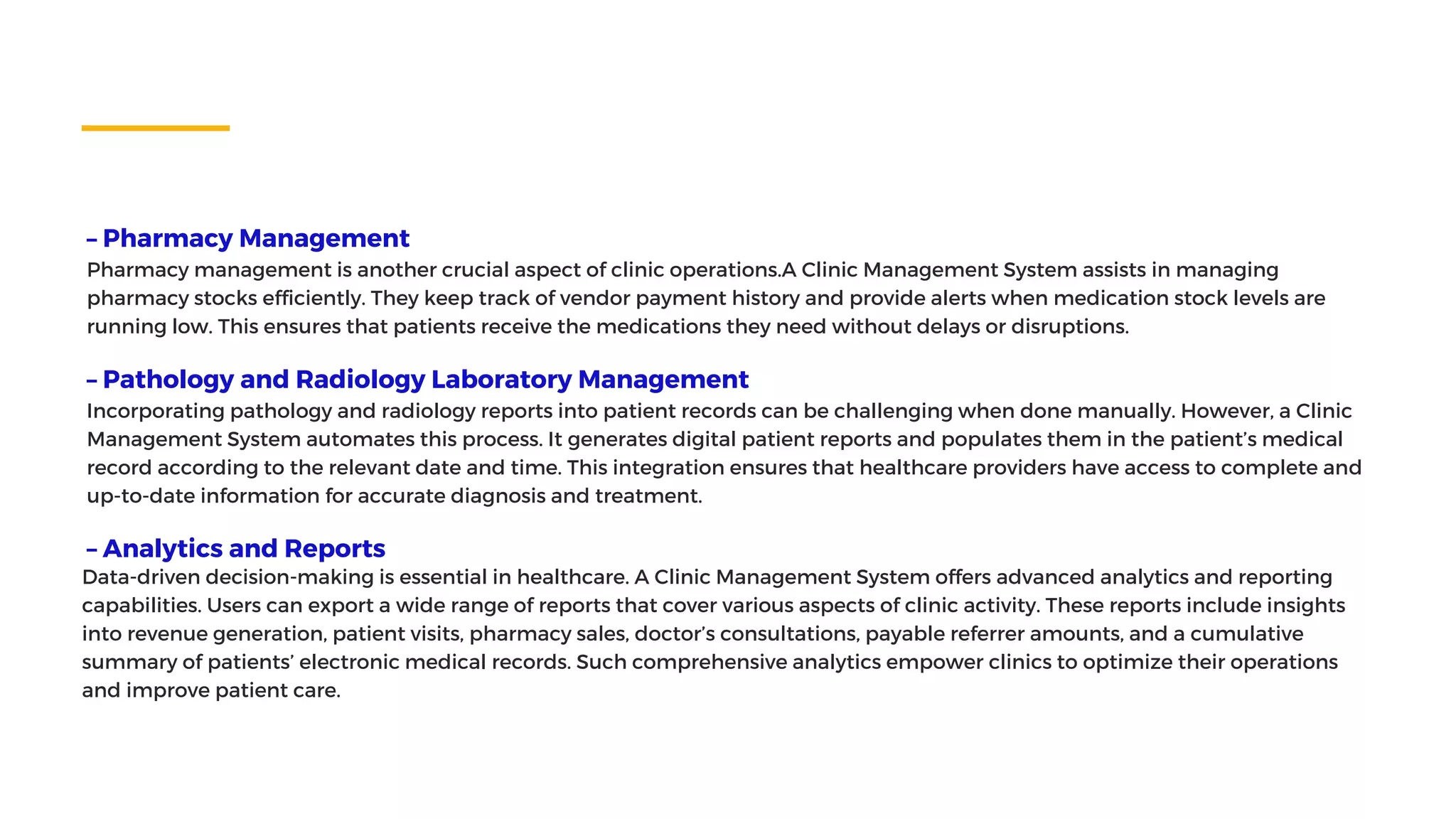 Clinic Management System – Way to Digital Healthcare.pptx