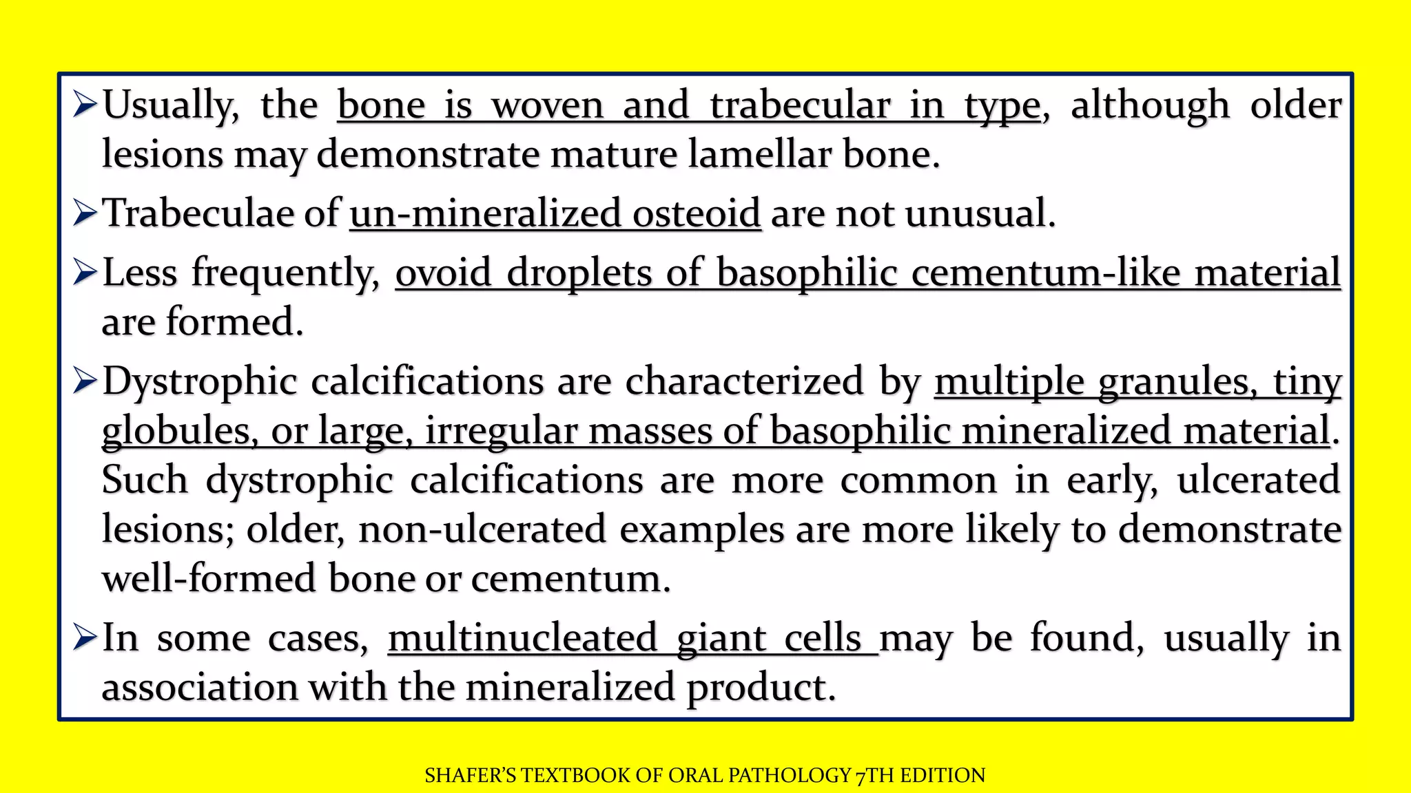 CLINICOPATHOLOGICAL FEATURES OF PERIPHERAL OSSIFYING FIBROMA IN A ...