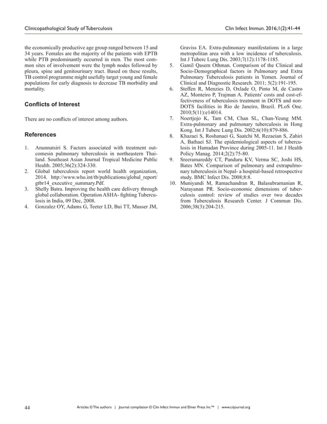 Clinicopathological study of tuberculosis patients in a tertiary care medical college hospital | PDF