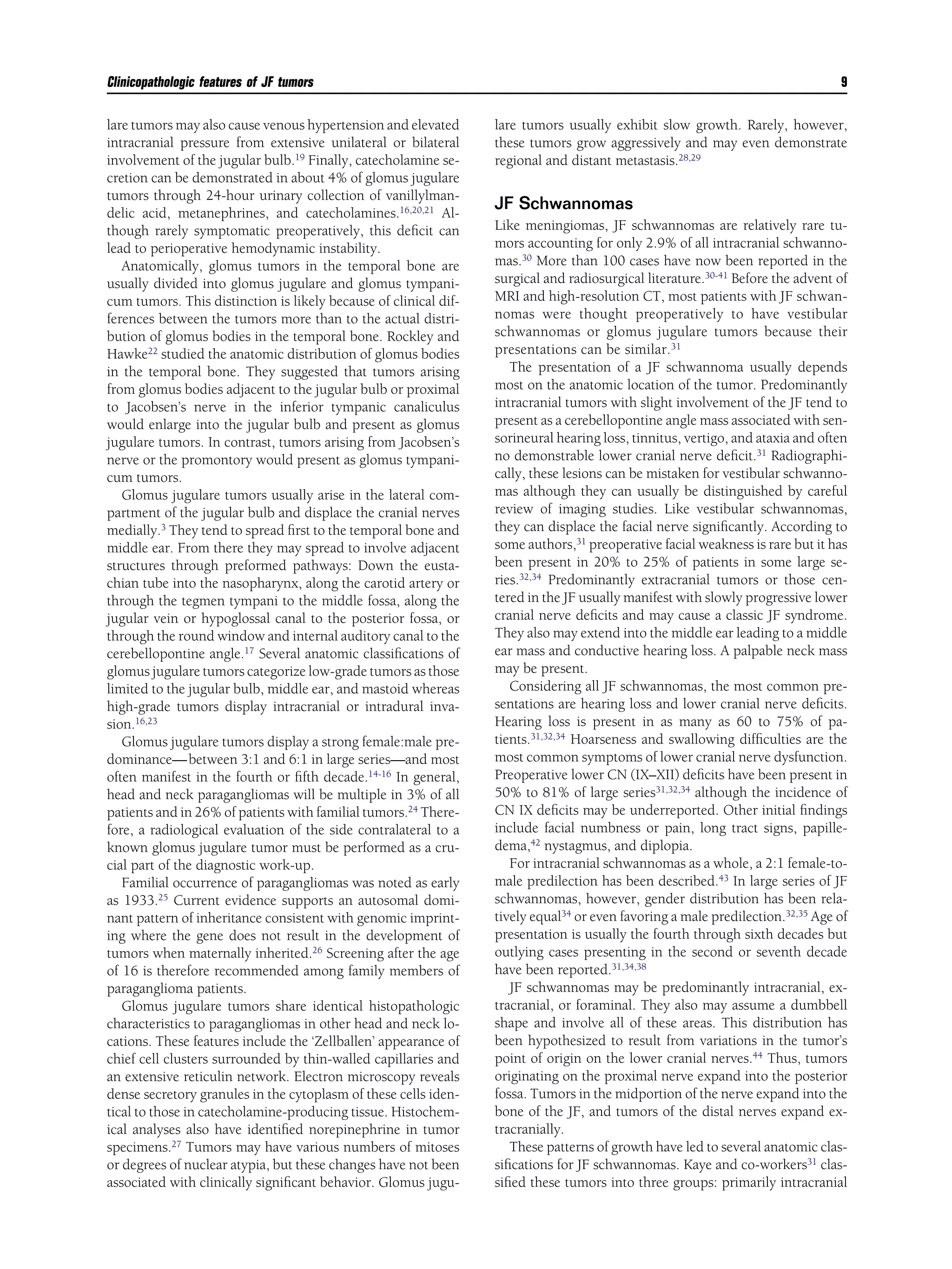 Clinicopathologic features of jugular foramen tumors | PDF