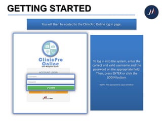ClinicPro Online QuickStart Guide | PPSX