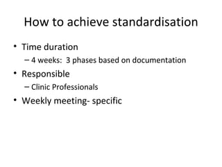 Clinic Standardization & Model Replication | PPT