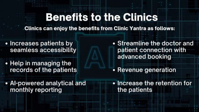 Clinic Yantra Management Information System - CYMIS | PPTX | Healthcare ...
