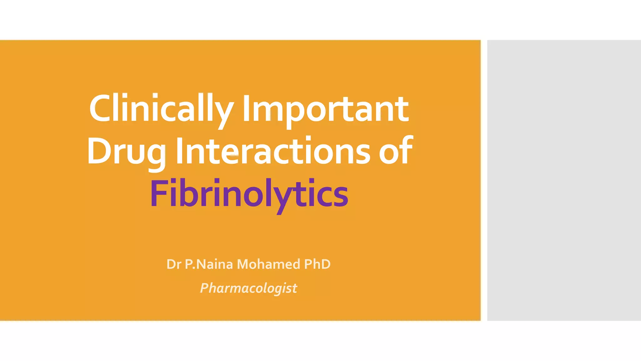 Clinically Important Drug Interactions of Fibrinolytics | PPTX | Herbs ...