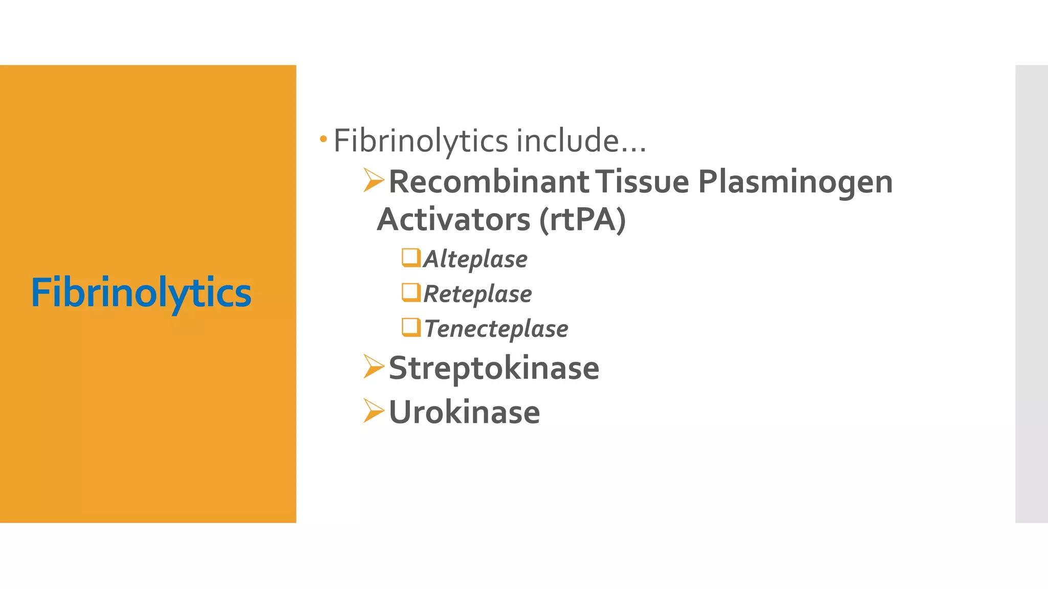 Clinically Important Drug Interactions of Fibrinolytics | PPTX | Herbs ...