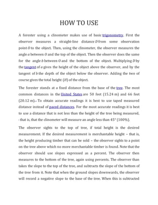 Clinometer | DOCX | Geology | Science
