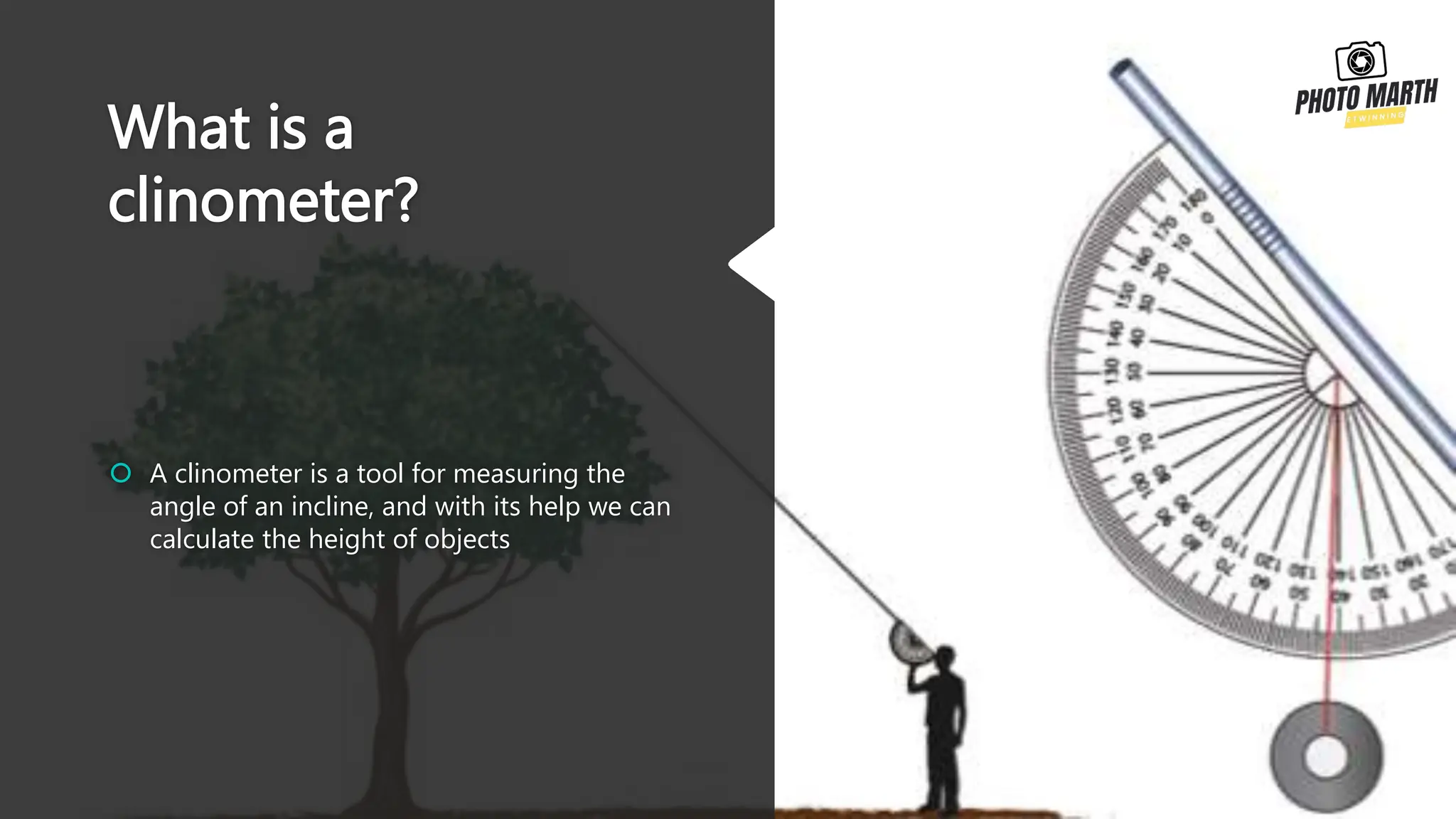 Clinometer - architectural tool - Photo mARTh | PPTX