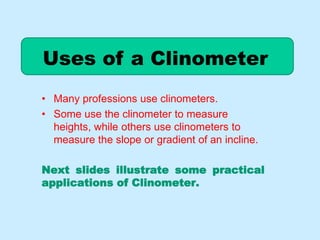 Clinometer by Vinod Thombre - Patil | PPT