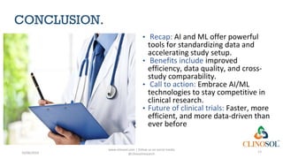 Data Standardization and Accelerated Study Setup: The Power of AI and ...