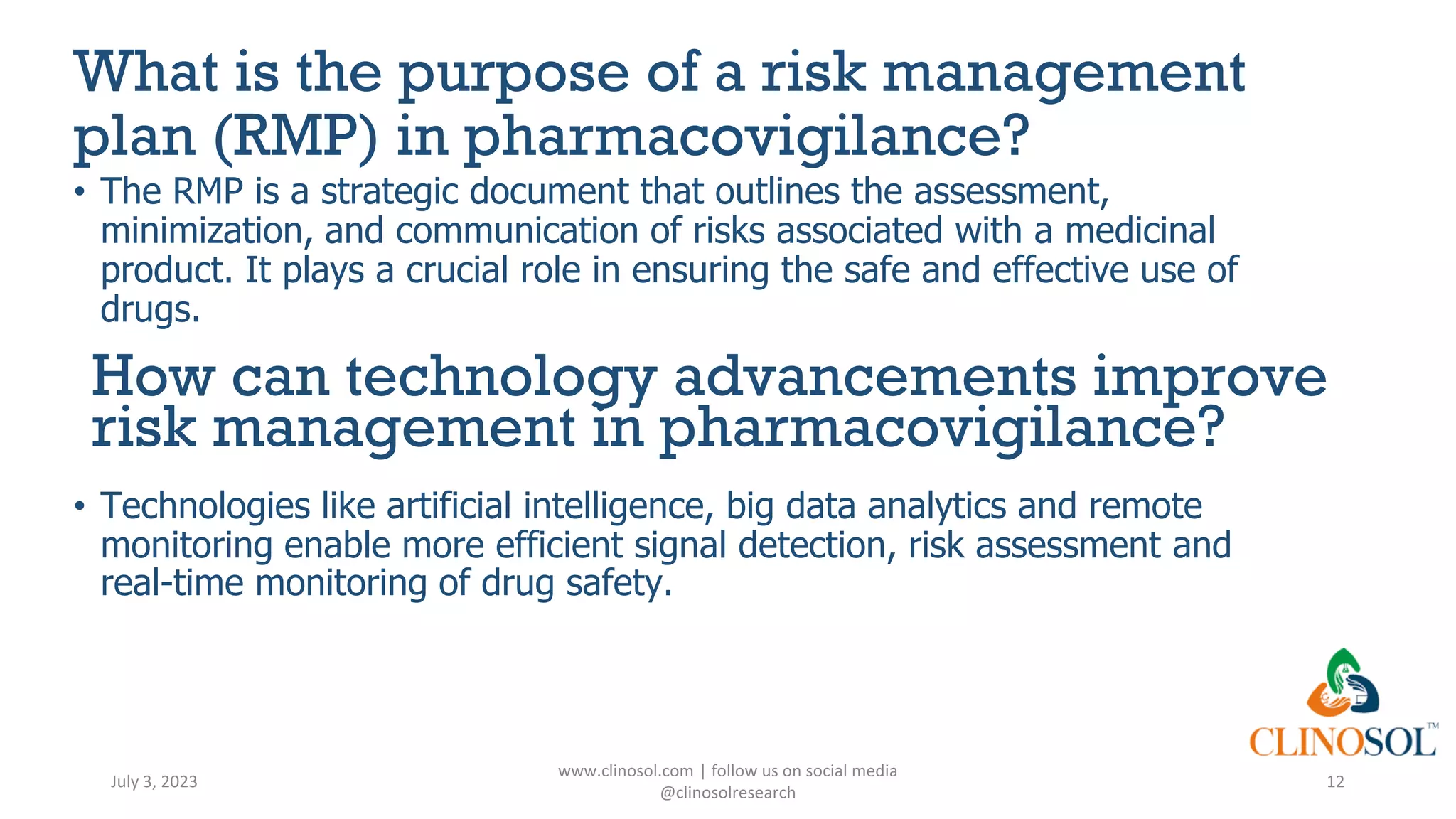 Emerging Trends in Risk Management Plans for Pharmacovigilance | PDF