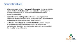 Data Anonymization for protecting patient privacy in Clinical Trials | PPTX
