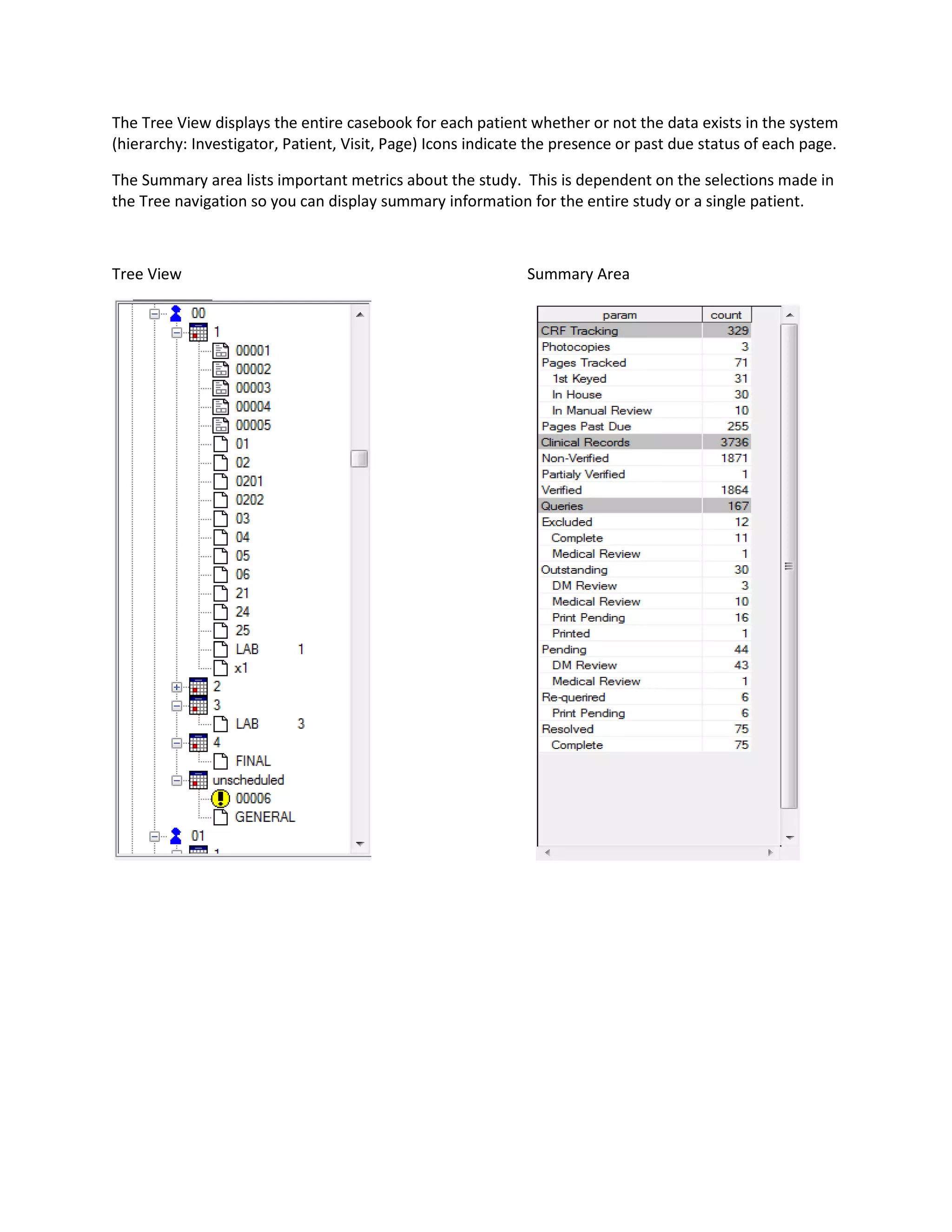 Clinplus data management dashboard feature preview | PDF