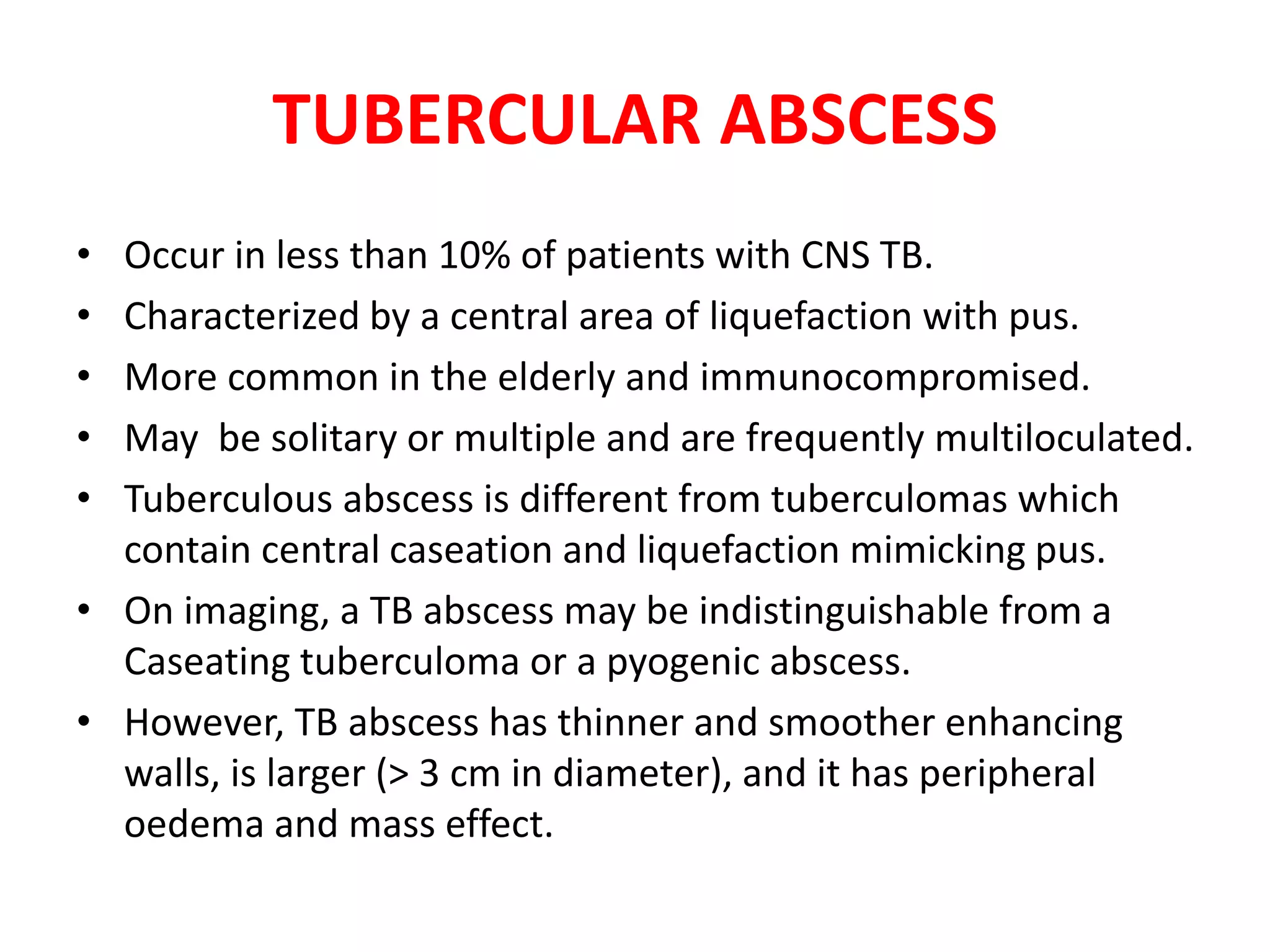 CLINICAL RADIOLOGY CEREBRAL TUBERCULOSIS | PPTX