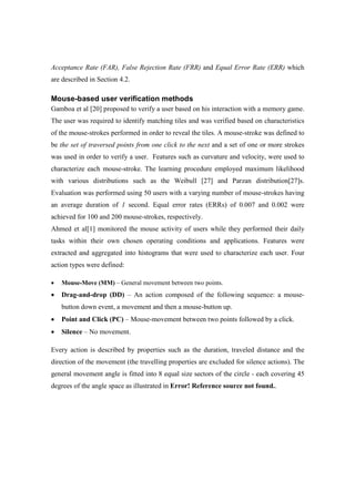 User Identity Verification via Mouse Dynamics | PDF