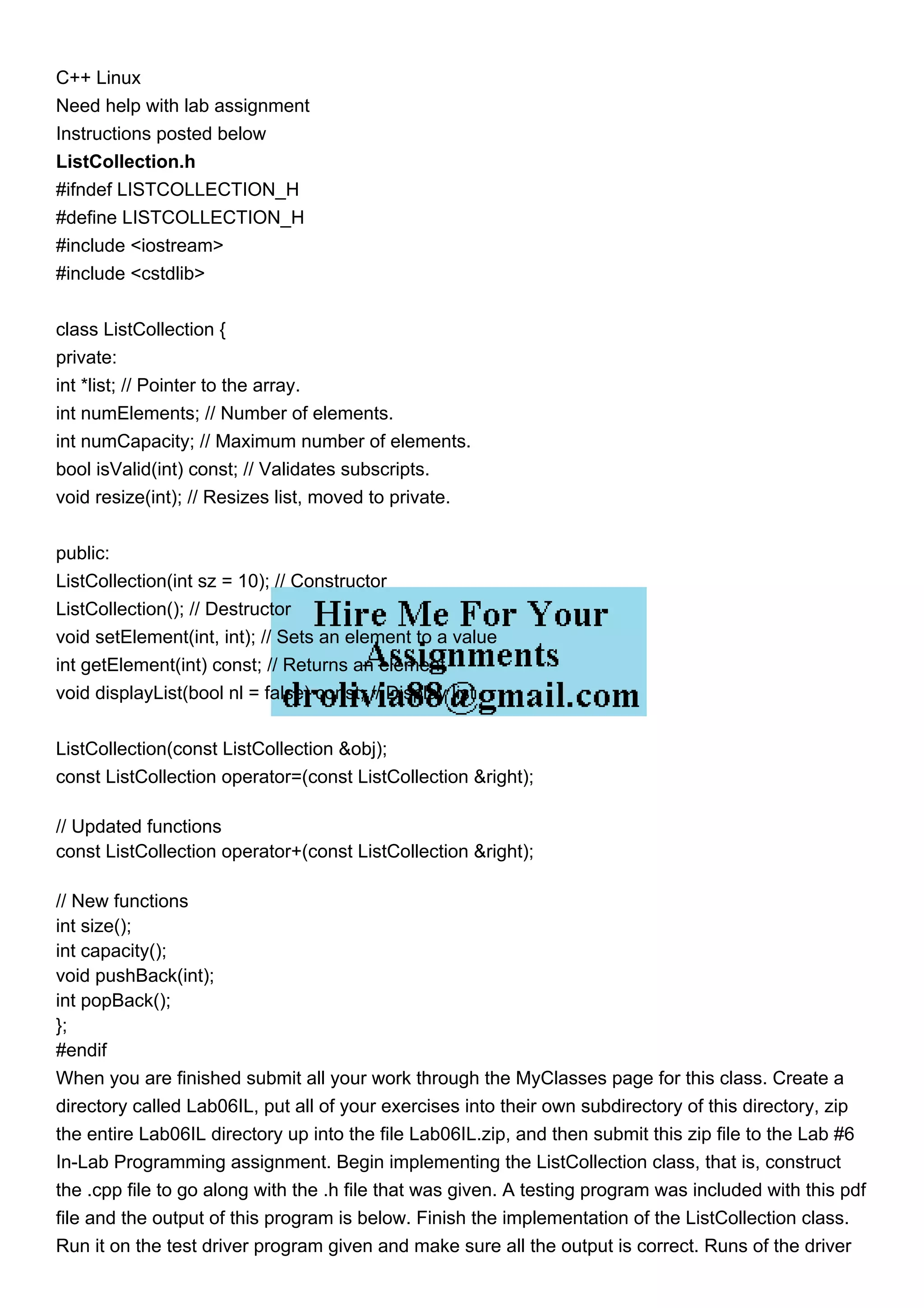 C++ Linux Need help with lab assignment Instructions posted.pdf