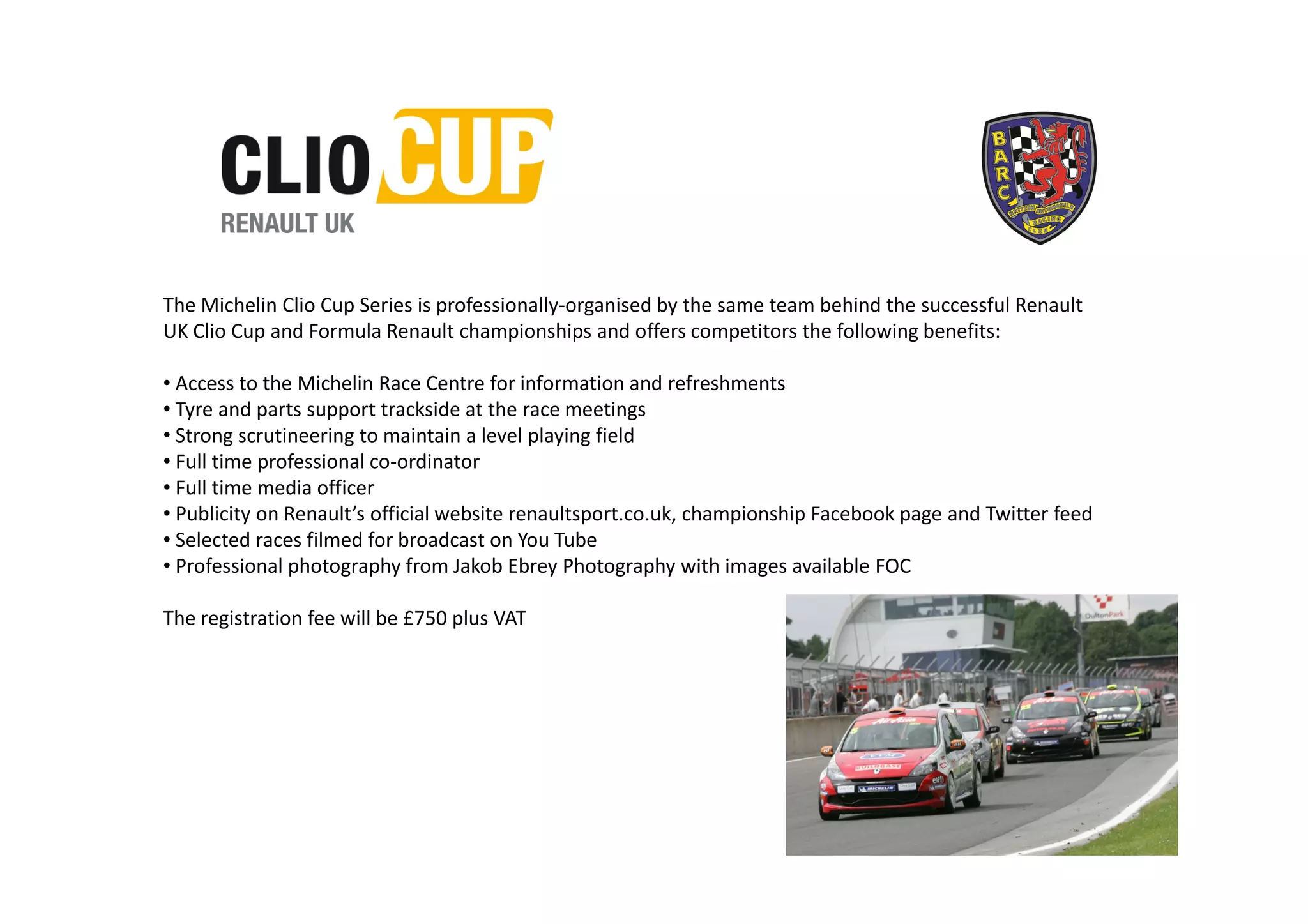 Clio Cup Series Brochure - Updated Version | PDF