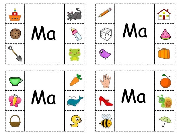 Tarjetas didácticas- Sonido inicial M