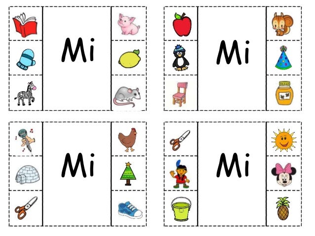 Tarjetas didácticas- Sonido inicial M