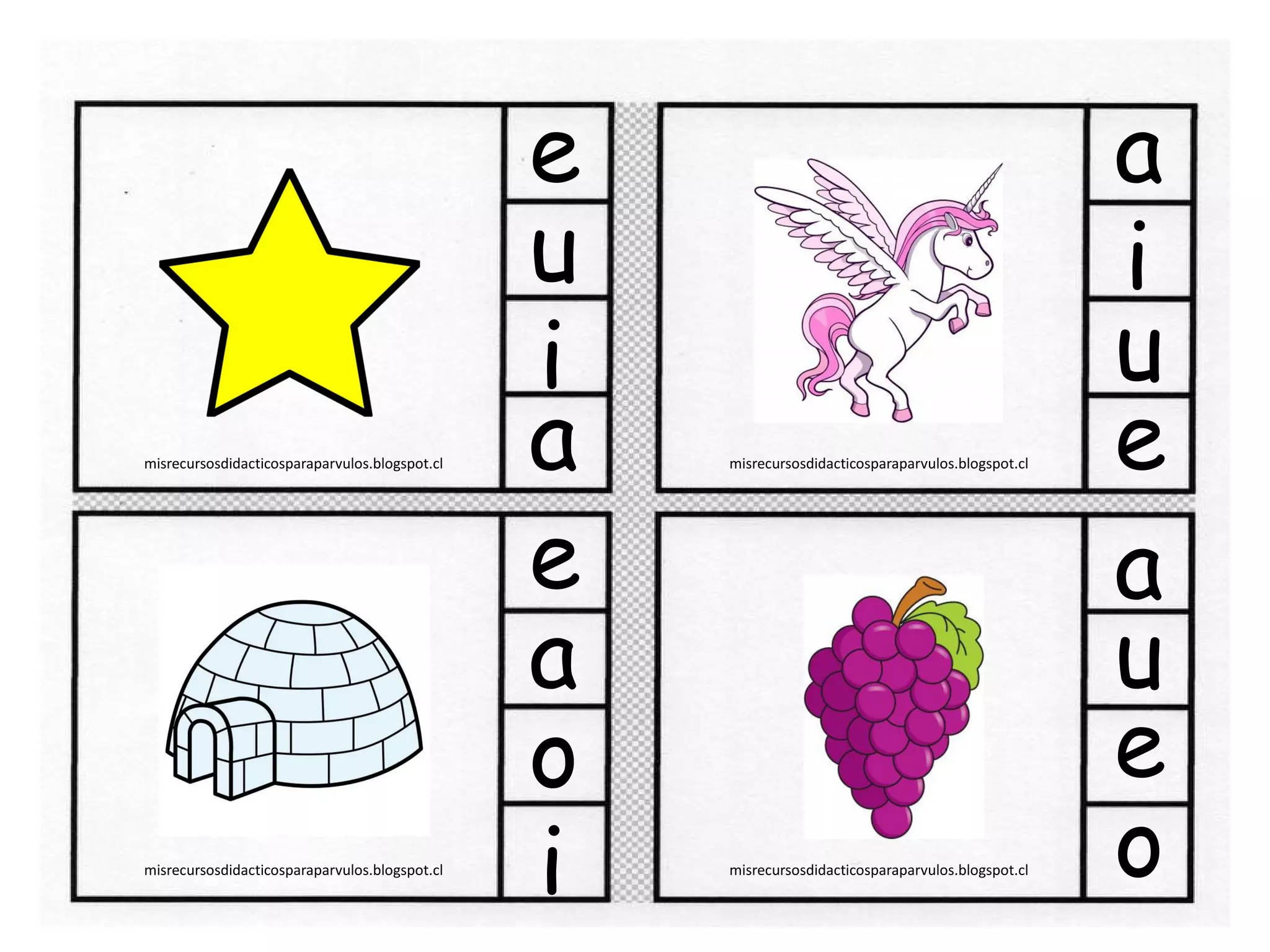 Clip card sonido inicial vocalico | PDF