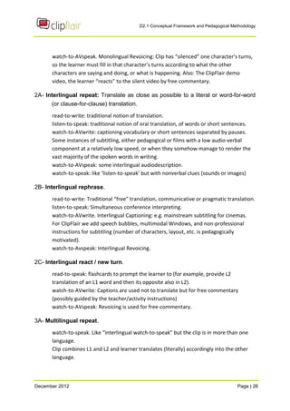 ClipFlair Conceptual Framework and Pedagogical Methodology | PDF
