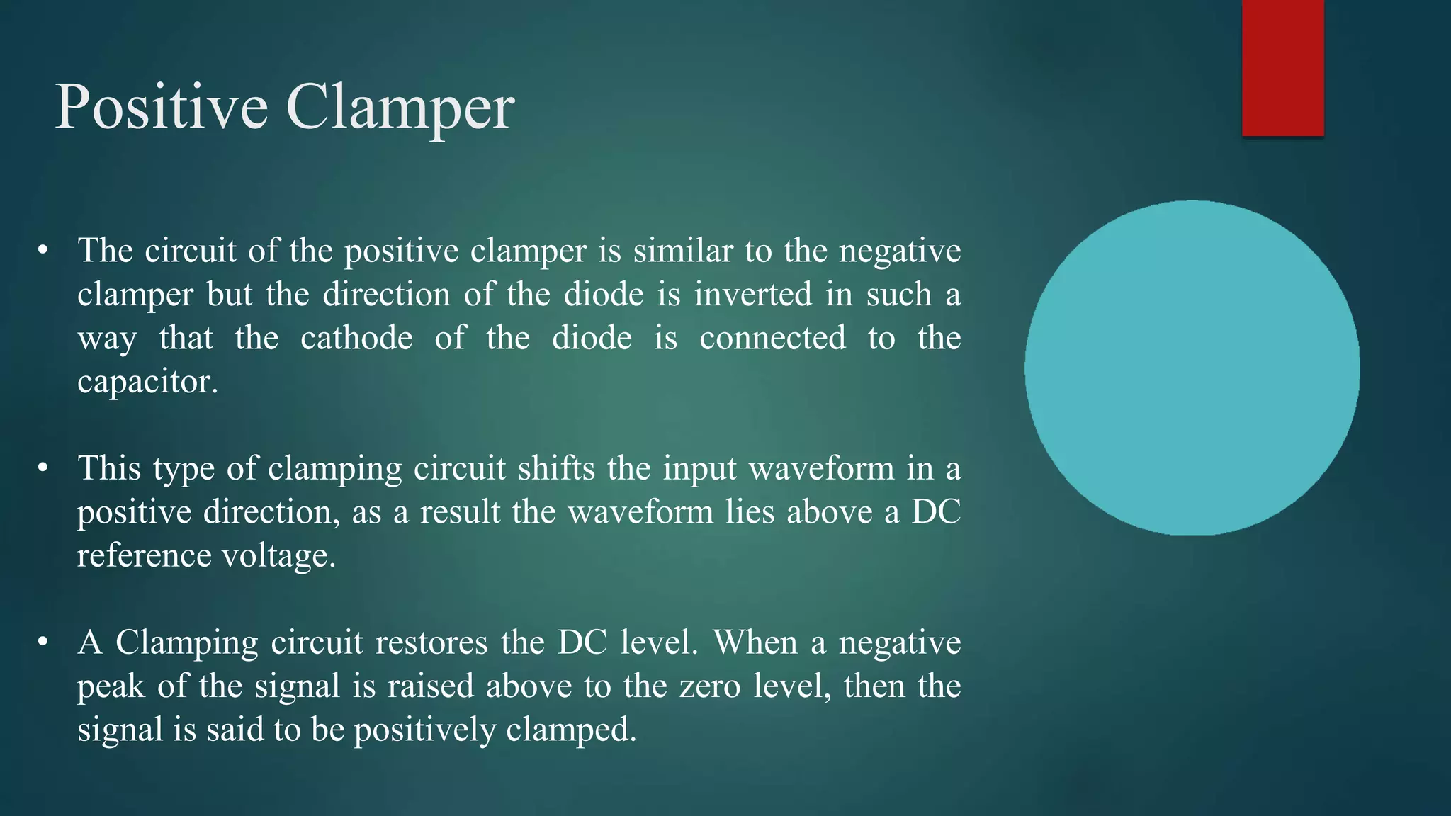 Clipper and clamper circuits | PPTX