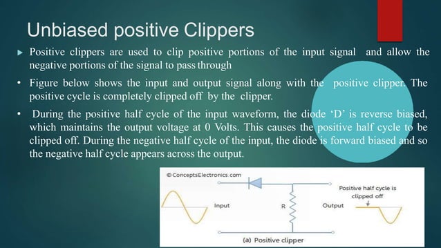 Clipper and clamper circuits | PPTX