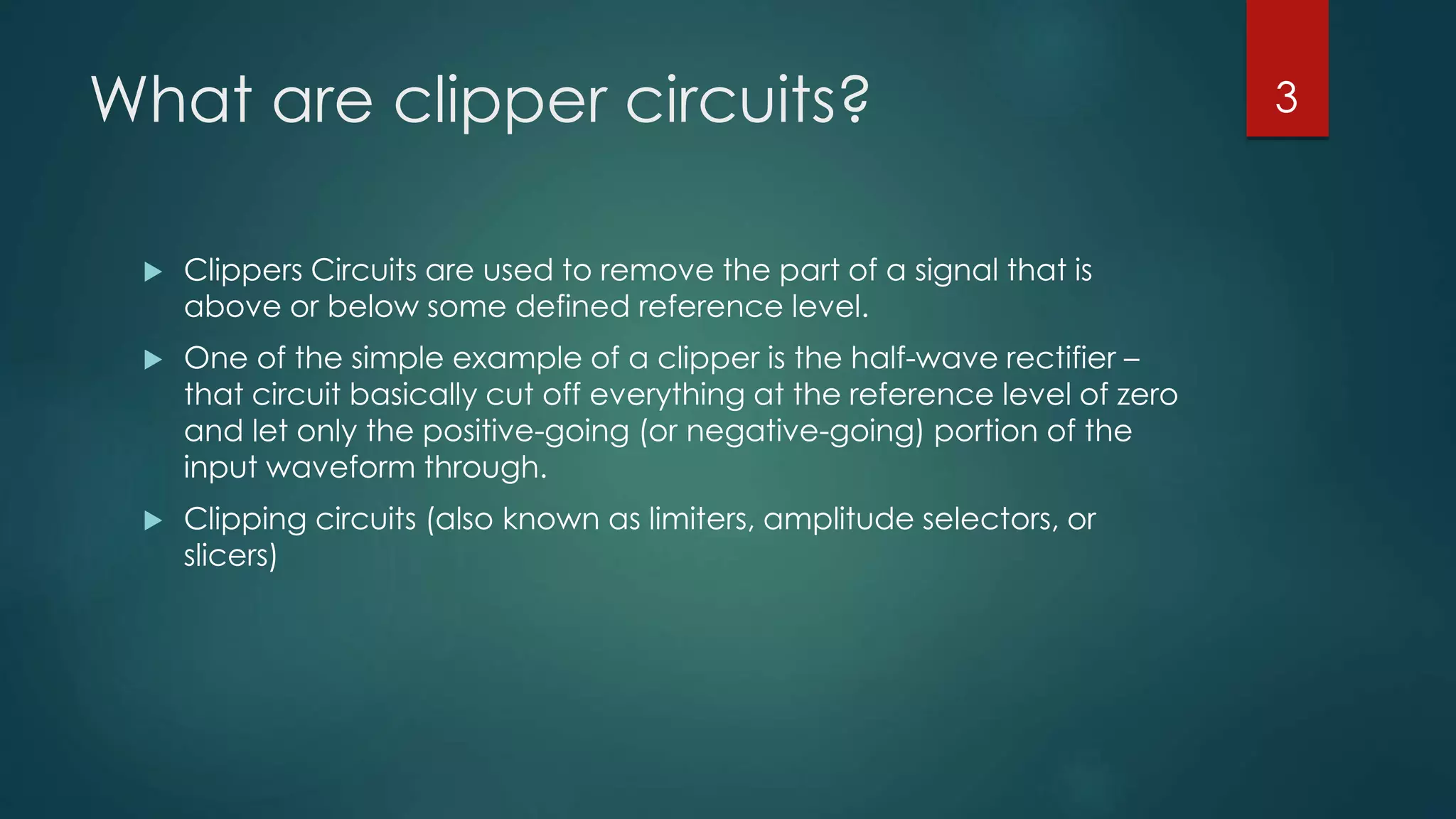 Clipper circuits | PPTX