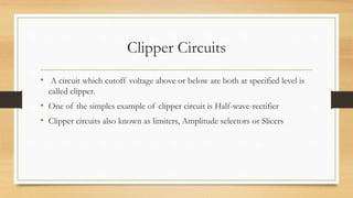 Clipper circuits | PPTX