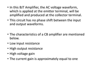 CLIPPER AND CLAMPER AND BIPOLAR JUNCTION TRANSISTER AMPLIFIER | PPT