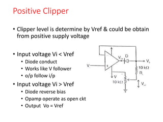 CLIPPER AND CLAMPER AND BIPOLAR JUNCTION TRANSISTER AMPLIFIER | PPT