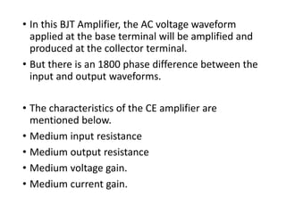 CLIPPER AND CLAMPER AND BIPOLAR JUNCTION TRANSISTER AMPLIFIER | PPT