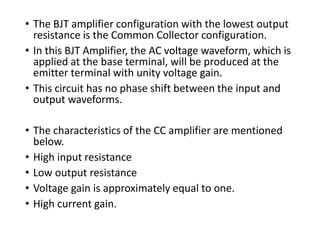 CLIPPER AND CLAMPER AND BIPOLAR JUNCTION TRANSISTER AMPLIFIER | PPT