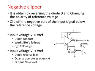 CLIPPER AND CLAMPER AND BIPOLAR JUNCTION TRANSISTER AMPLIFIER | PPT