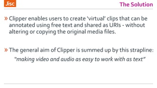Clipper @ The Meccsa Symposium on Practice Based Research | PPTX | Web ...