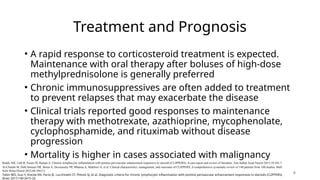 Chronic Lymphocytic Inflammation with Pontine Perivascular Enhancement ...