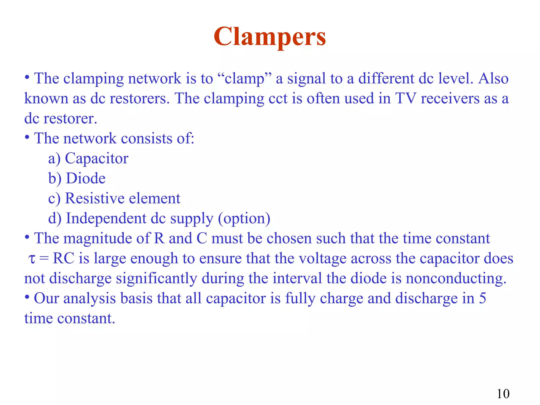 Clippers and clampers | PPT