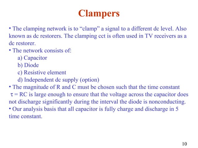 Clippers and clampers | PPT