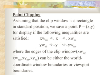 Clipping | PPT | 3-D Graphics | Computer Software and Applications