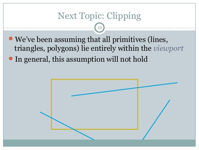 Clipping In Computer Graphics
