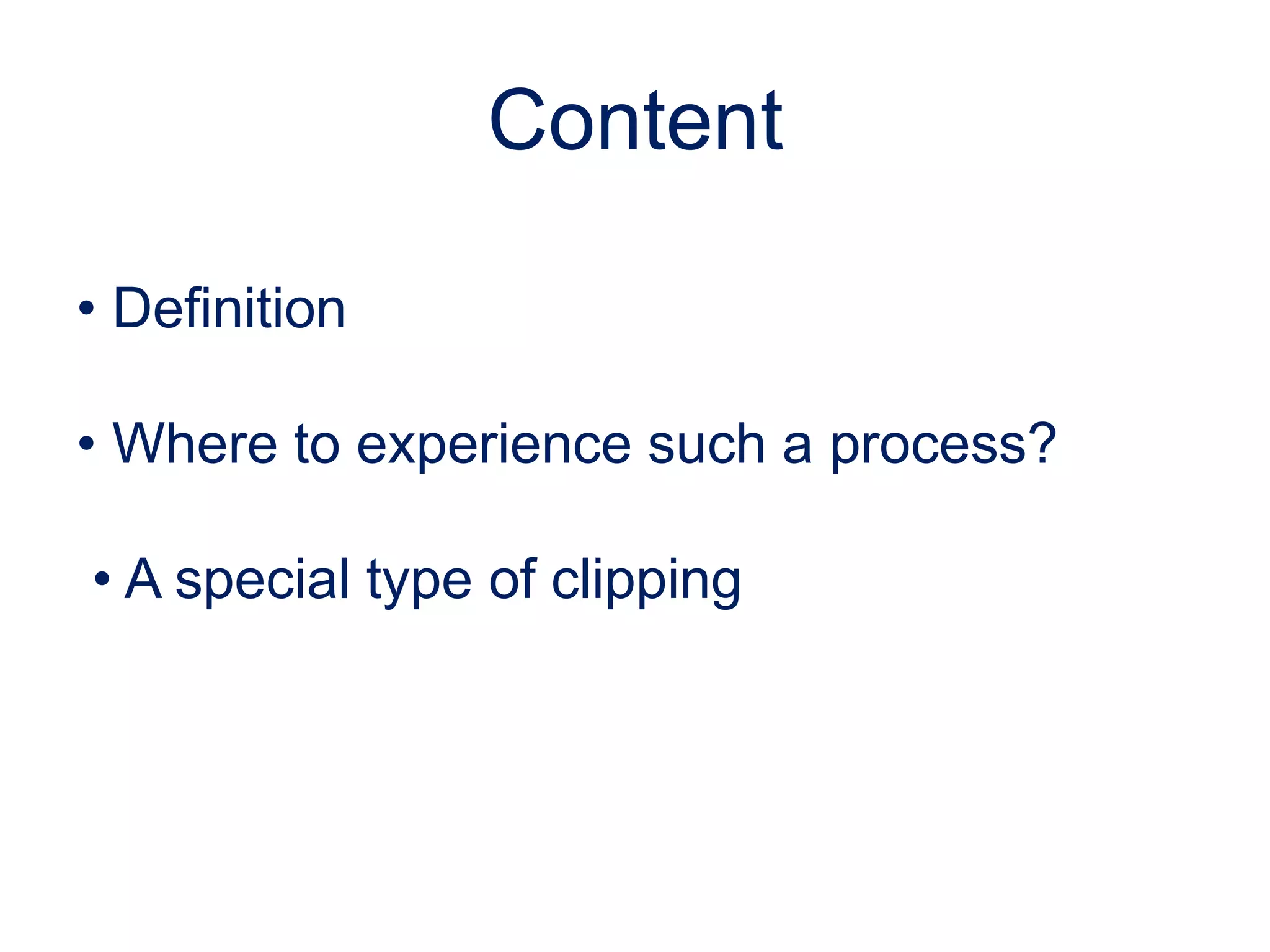 Clipping as Word Formation Process | PPTX | Casinos & Gambling ...