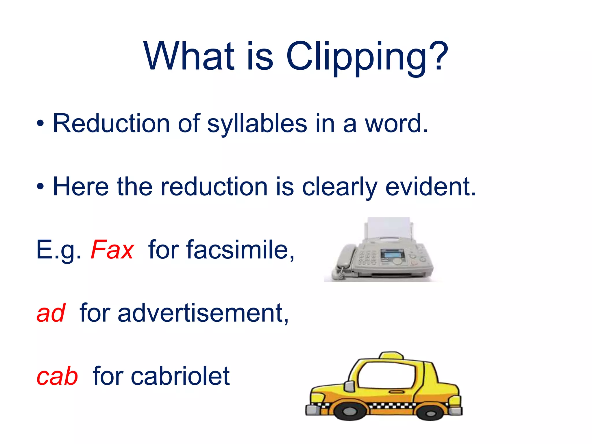 Clipping as Word Formation Process | PPTX